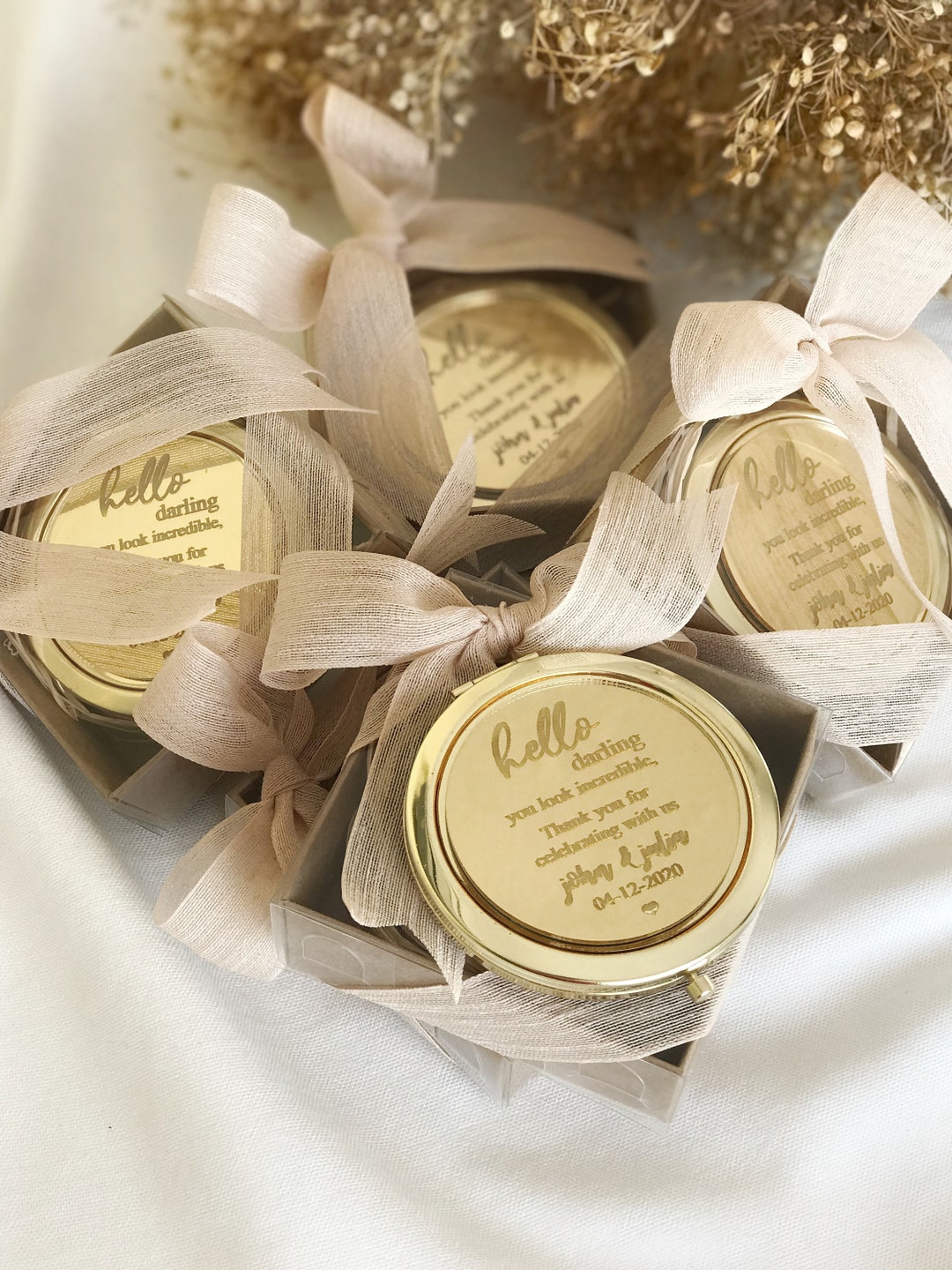 Personalized Compact Mirror With Gift Boxes, Bridesmaid Proposal Gift ...