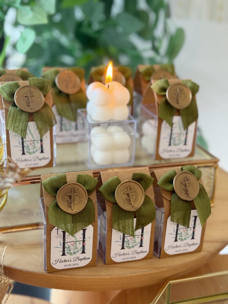 Baby Shower Bubble Candle Favor, Personalized Mini Baby Candle Gift ...