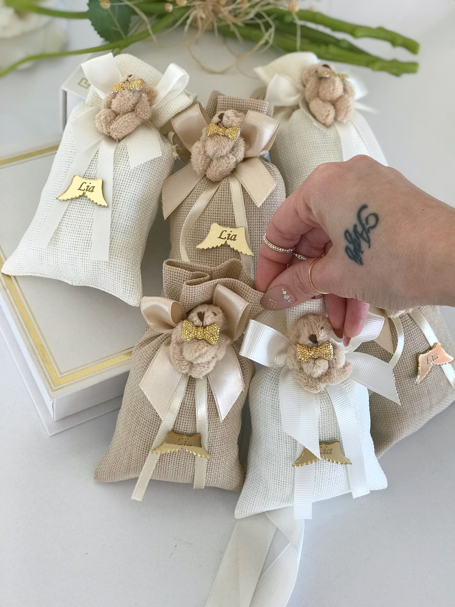 Custom Teddy Bear Sachet Bags Teddy Bear Baby Shower Favors | Etsy