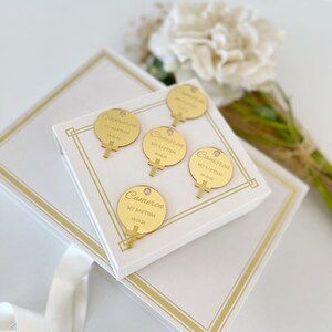 Gold Mirror Acrylic Cross Tag: Personalized Baptism Favor - Etsy