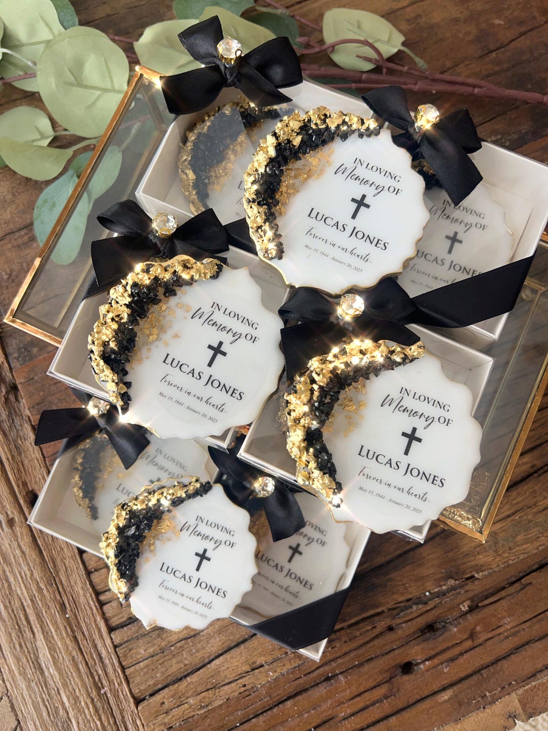 Custom in Loving Memory Keepsake Gift, Funeral Favor Magnets ...