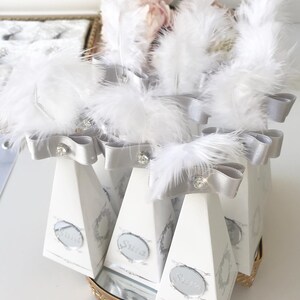 Blue Silver Personalized Empty Cone Box, Candy Chocolate Sweet Box ...