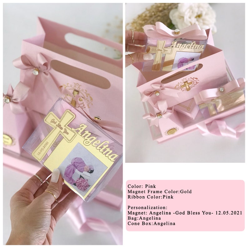 Personalized Baptism Gift Set Keepsake Baptism Favors Photo - Etsy