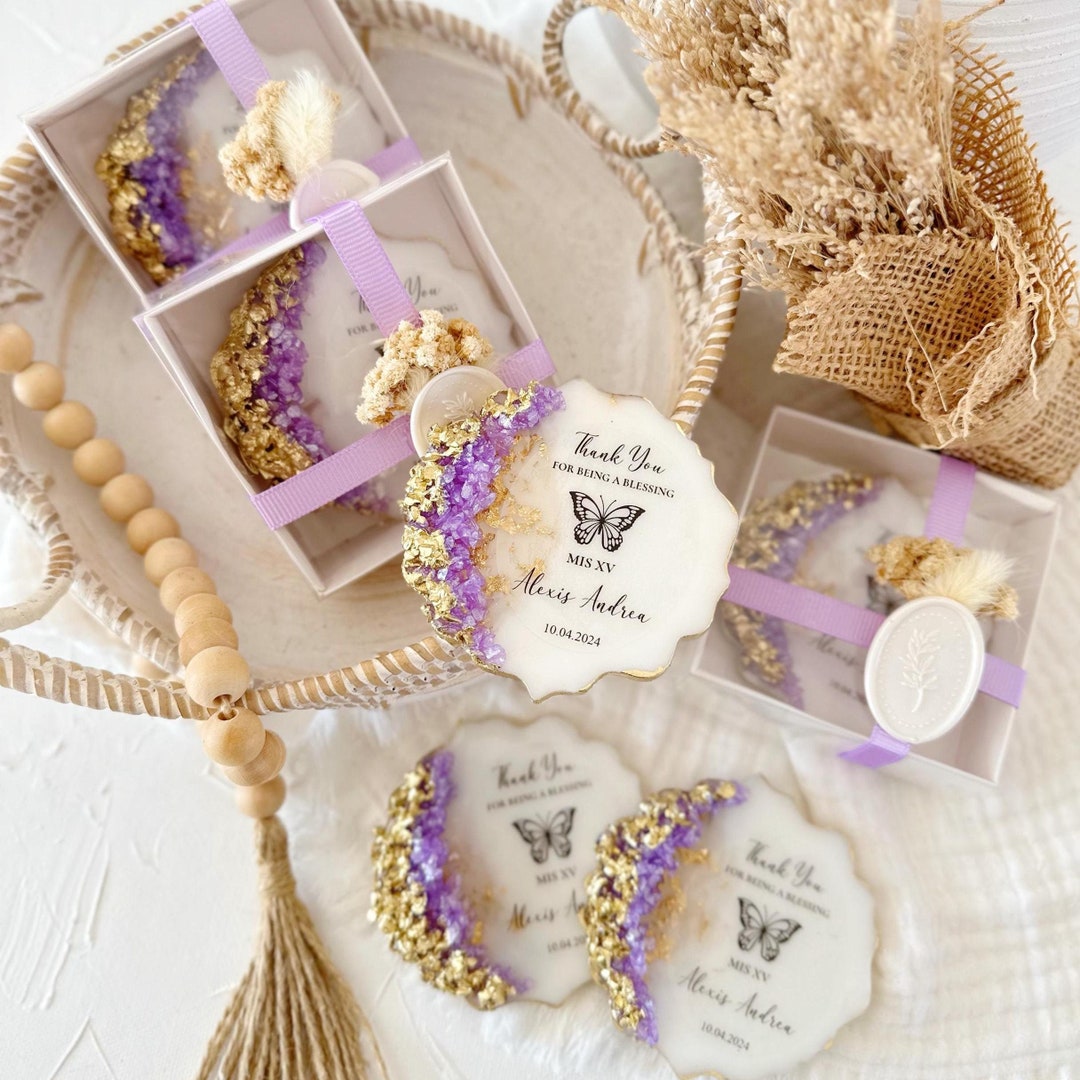 Lilac Gold Butterfly Party Favors: Quinceanera Sweet 16 Gifts - Etsy