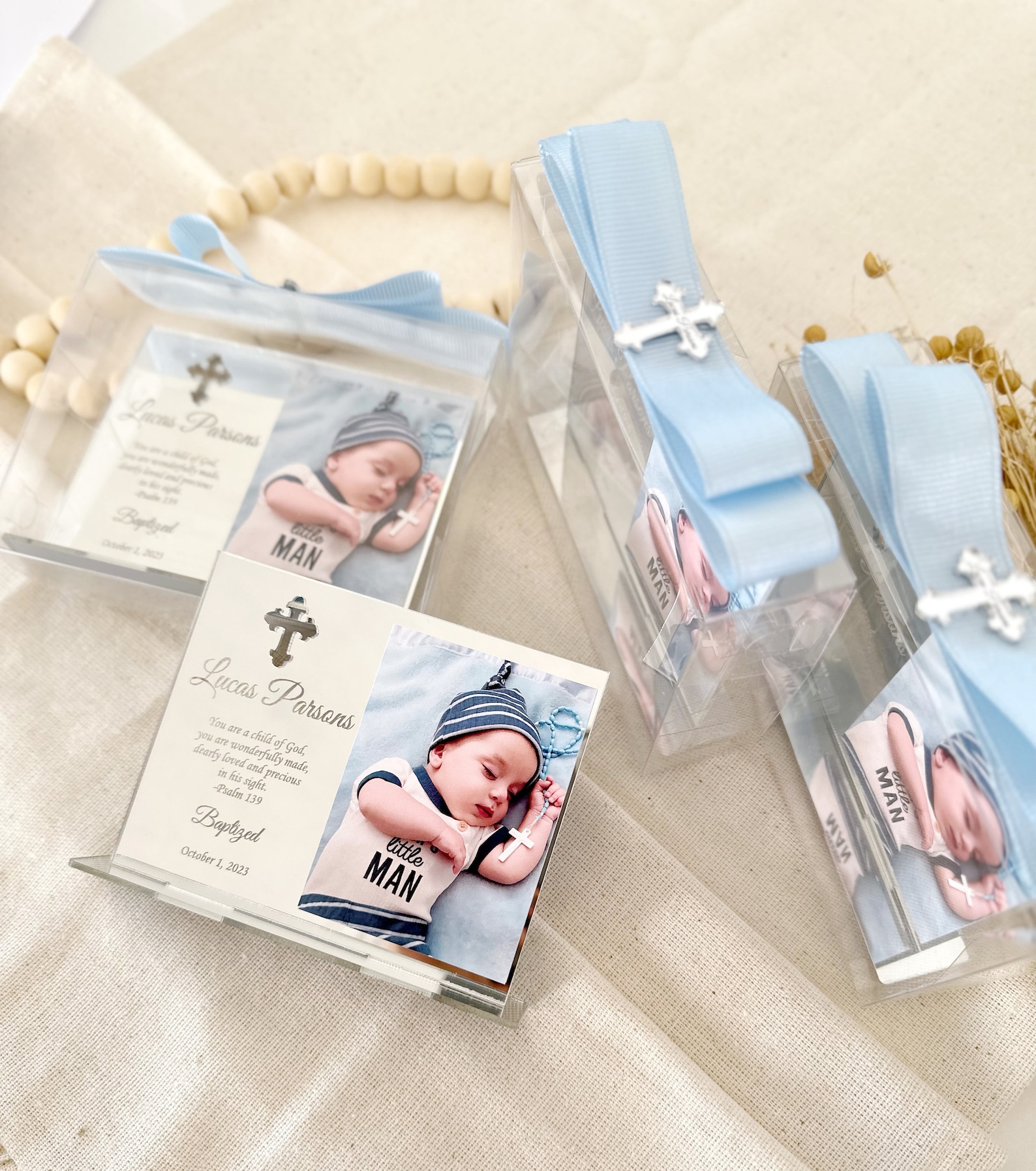 Silver Baptism Photo Frame Favors, First Communion Favors, Baptism ...