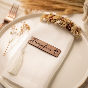 Gold Wedding Place Cards, Personalized Acrylic Name Settings, Reception ...