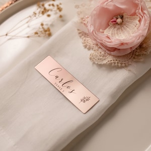 Custom Wedding Name Tags, Table Place Name, Wedding Table Mirror ...
