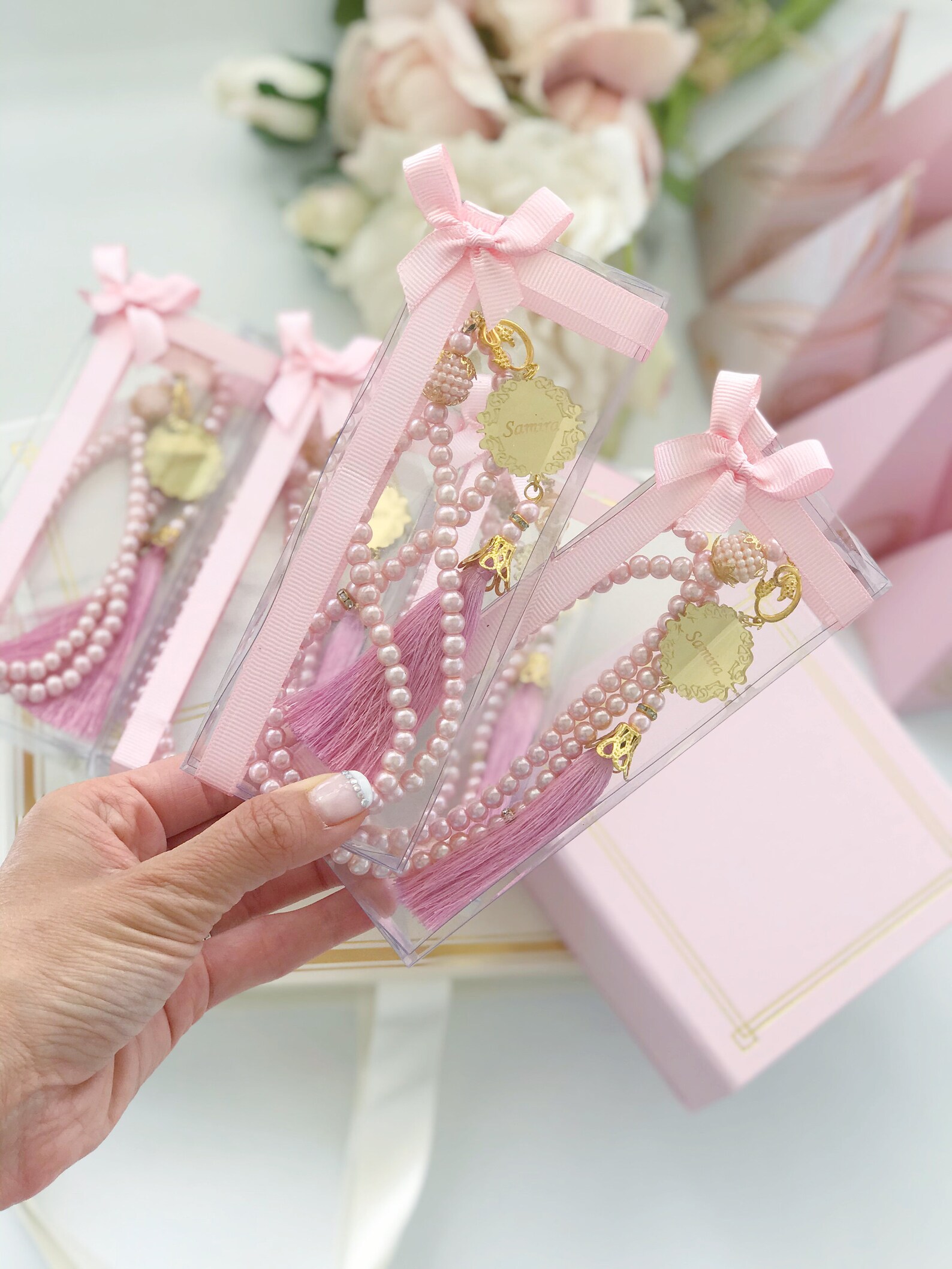 Personalized Islamic Pearl Tasbeeh Favor Islamic Gift Prayer - Etsy
