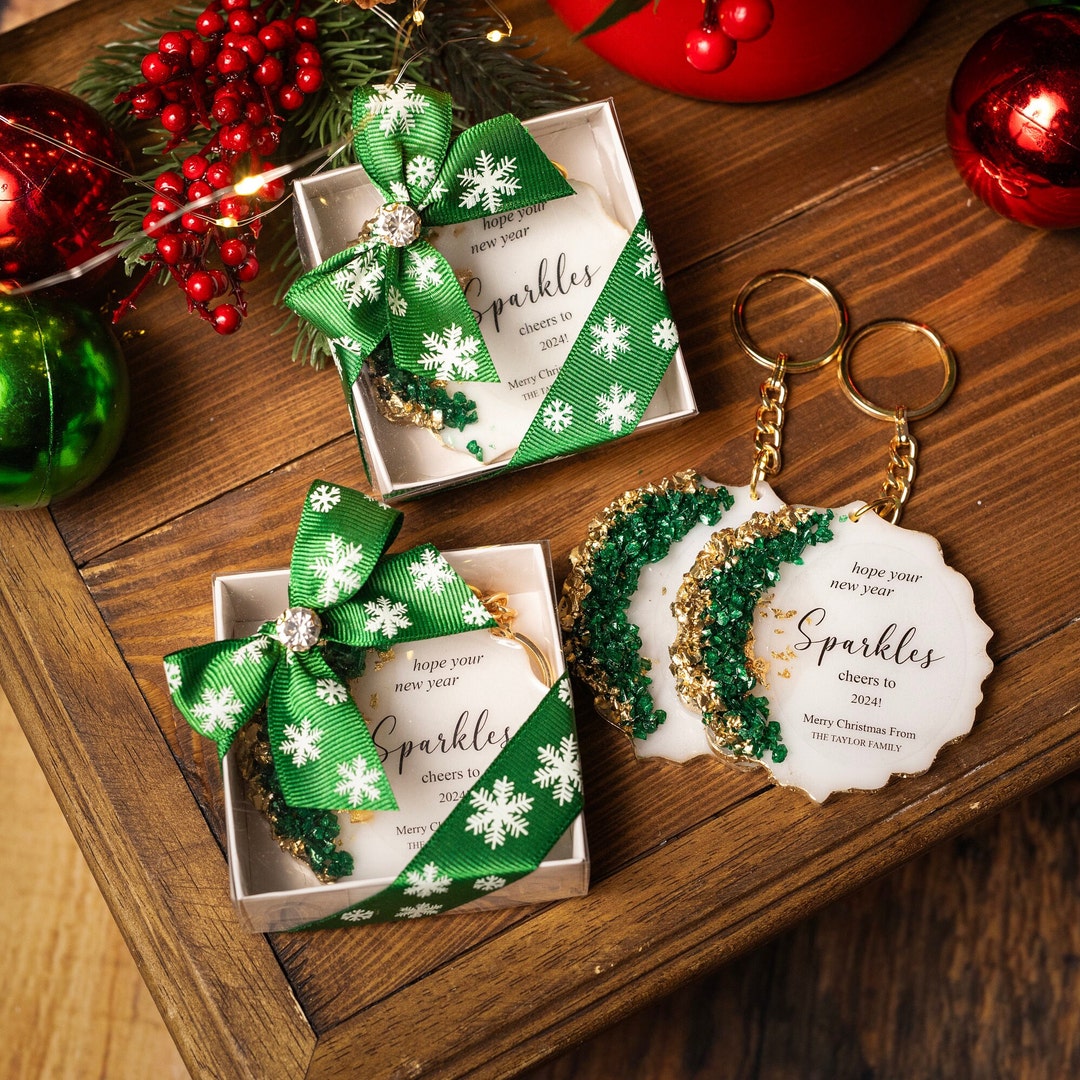 2025 Happy New Year Gifts Coworker Christmas Gifts Personalized Christmas Favors Christmas Ornaments Christmas Magnets Christmas Decor Etsy
