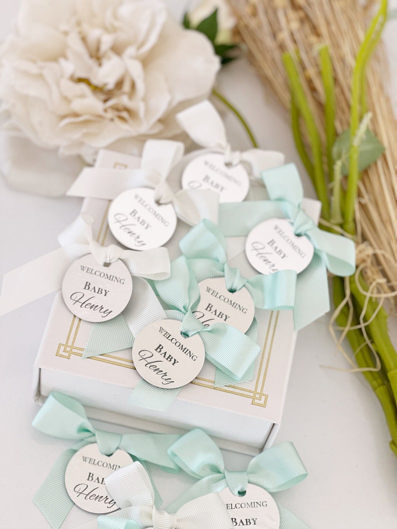 Personalized Rose Gold Acrylic Name Tag Save the Date Tags - Etsy