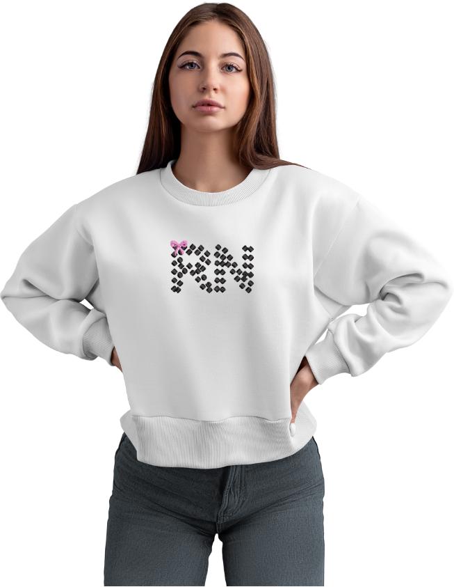 Nurse RN Dotted Font Witha Bow Machine Embroidery Design, Instant ...