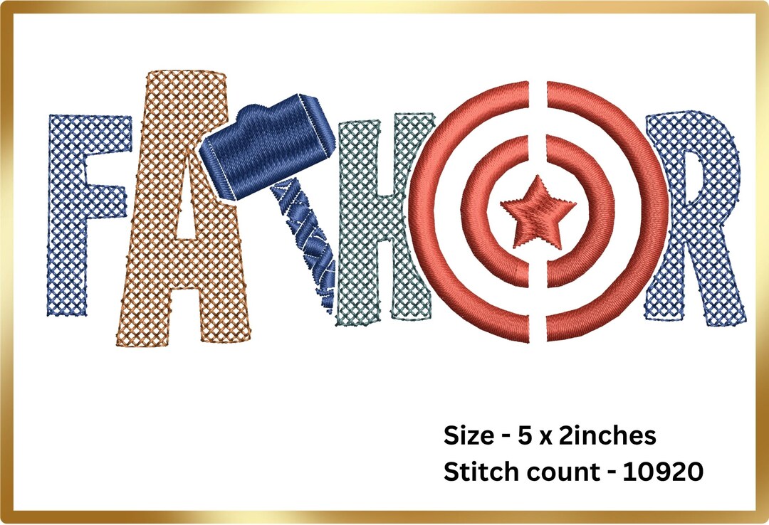 Father's Day Embroidery File: Fathor Machine Embroidery Design (instant ...
