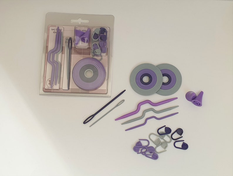 Knitting Notions Set ~ Knit Notions Kit ~ Crochet Notions Kit ~ Set of ...