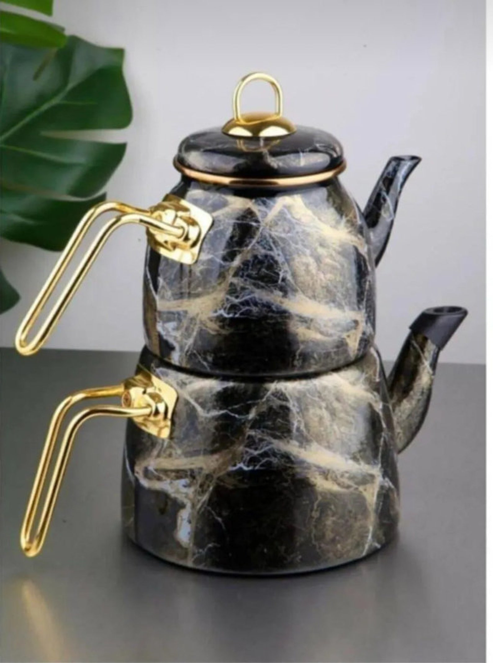 Enamel Teapot Set, Turkish Tea Pot Set, Turkish Samovar Tea Maker, Tea ...