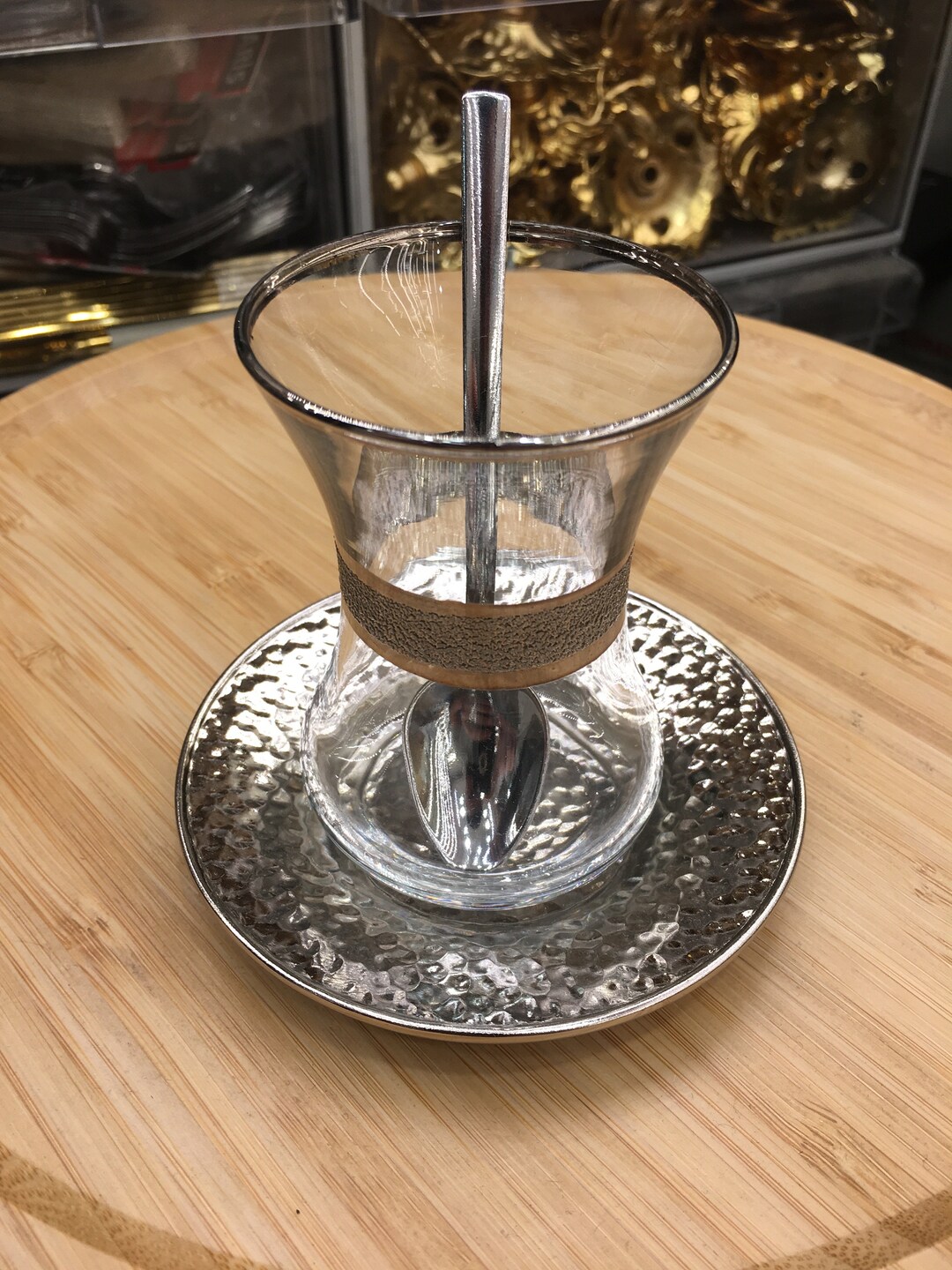 Turkish Tea Set Silver, Glass Turkish Tea Cups Set, Tea Glass, Silver ...