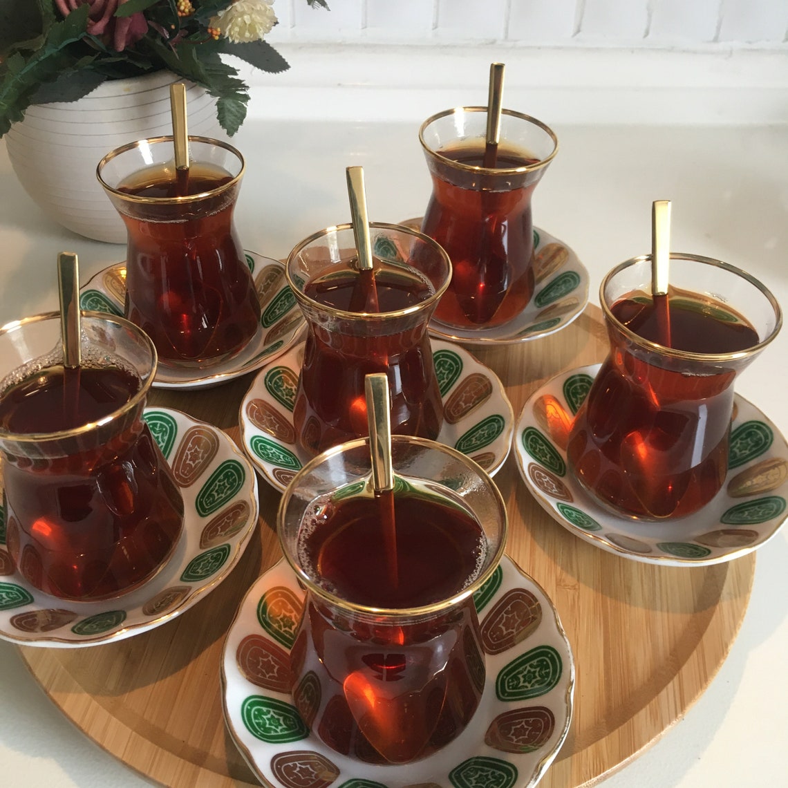 Turkish Tea Cup and Saucer Tea Cup Set Turkish Tea Glass - Etsy