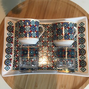 Turkish Coffee Serving Set Arabic Coffee Set Porcelain - Etsy