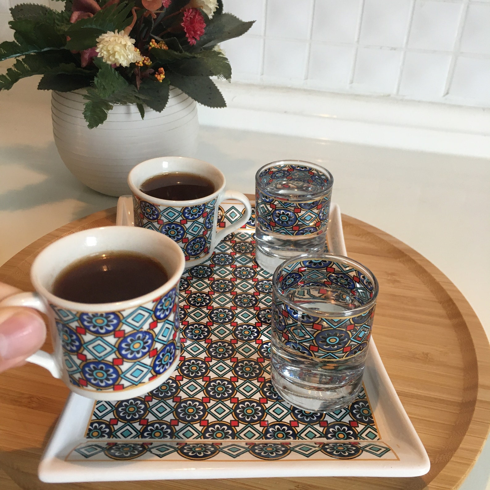 Turkish Coffee Serving Set Arabic Coffee Set Porcelain - Etsy