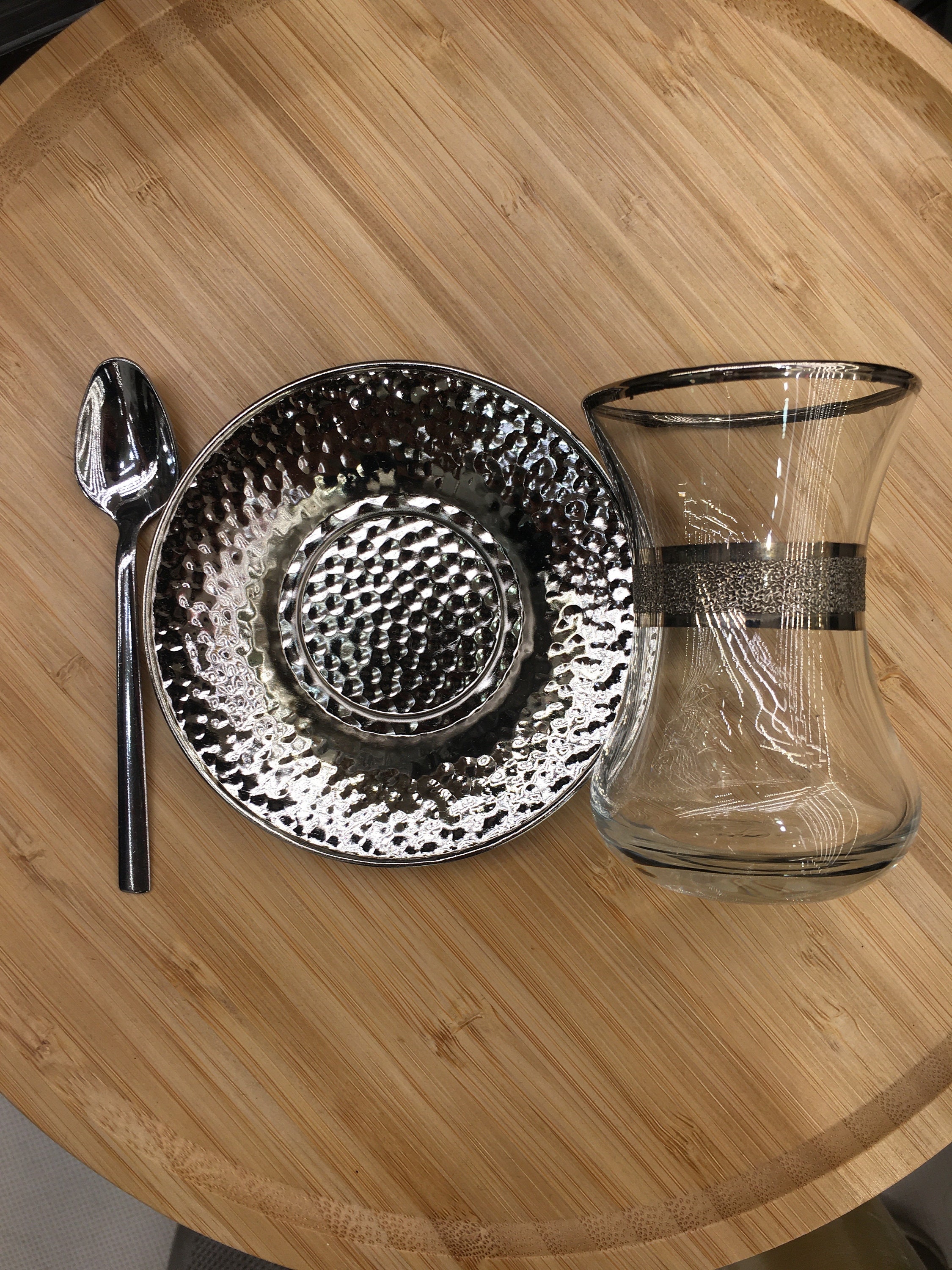 Turkish Tea Set Silver, Glass Turkish Tea Cups Set, Tea Glass, Silver ...