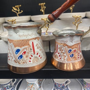 Handmade Turkish Copper Coffee Pot, Turkish-greek-arabic-moroccan ...