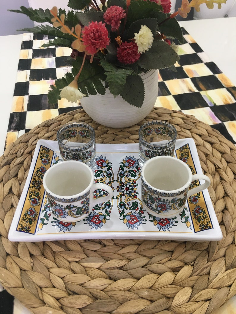 Ceramic Turkish Coffee Cups Set Coffee Cup With Water Glass - Etsy