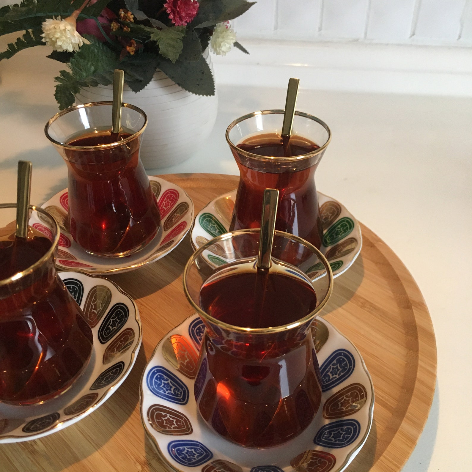 Turkish Tea Cup and Saucer Tea Cup Set Turkish Tea Glass - Etsy