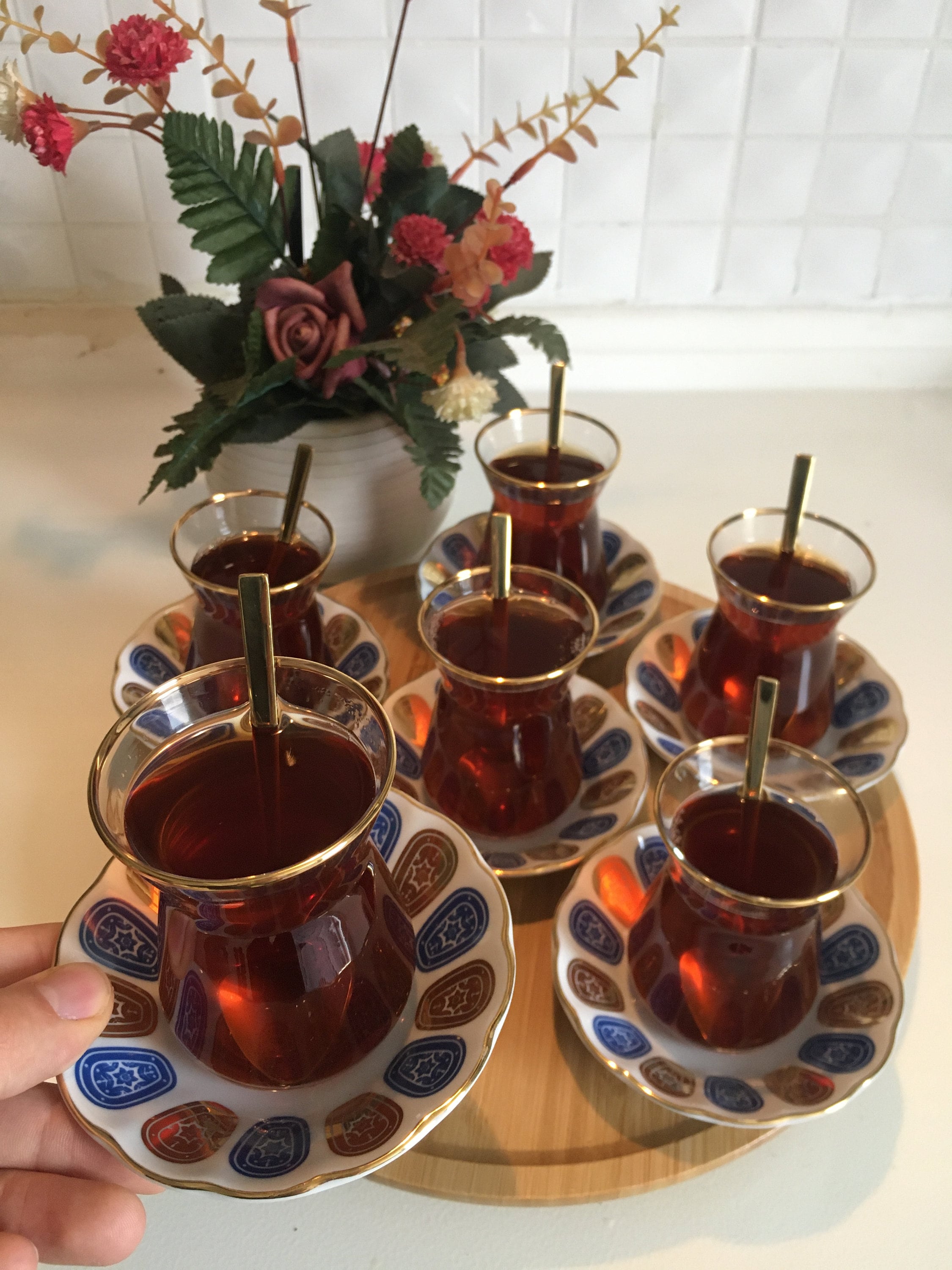 Turkish Tea Cup and Saucer, Tea Cup Set, Turkish Tea Glass, Tea Glass ...