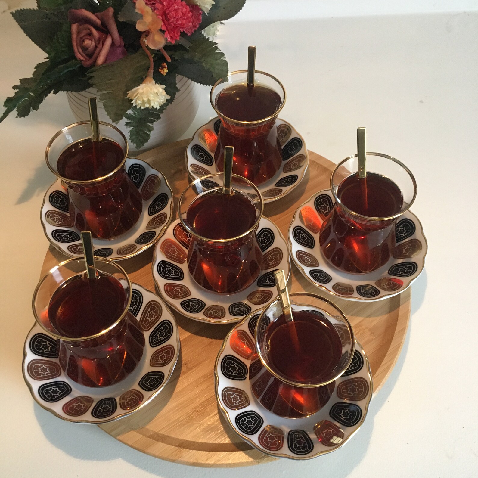 Turkish Tea Cup and Saucer Tea Cup Set Turkish Tea Glass - Etsy