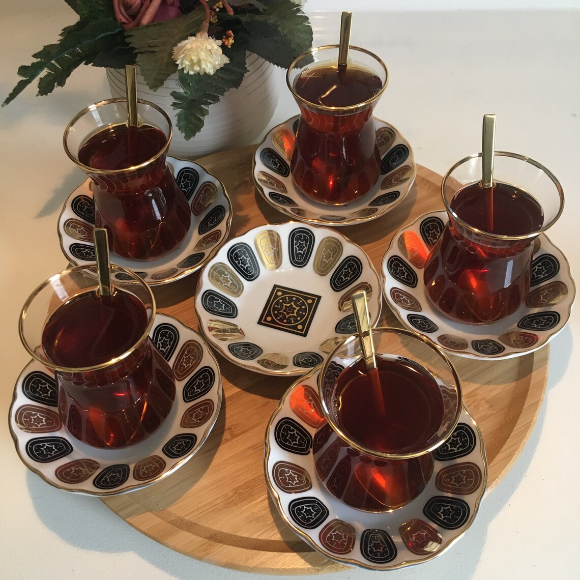 Turkish Tea Cup and Saucer Tea Cup Set Turkish Tea Glass - Etsy