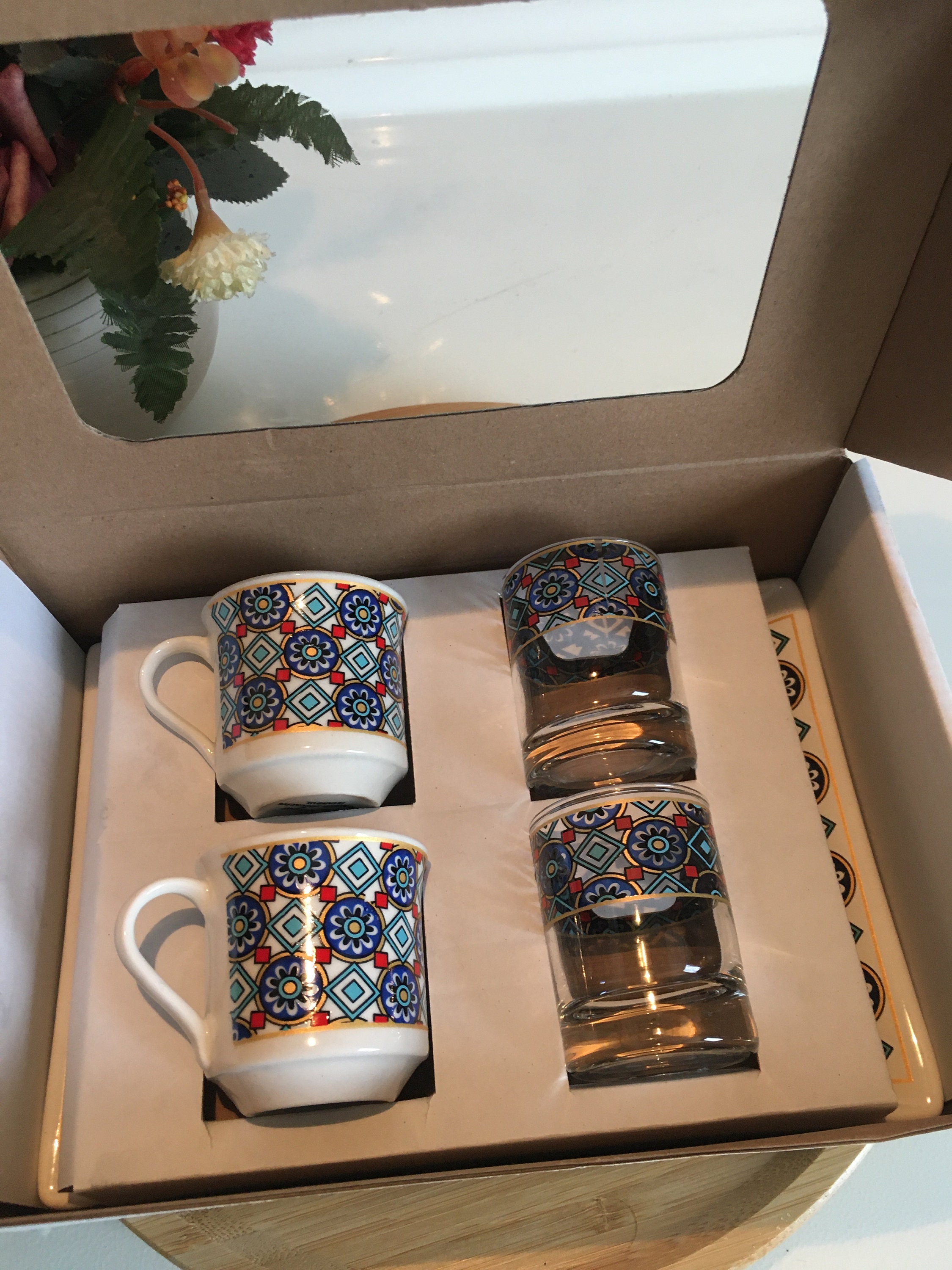 Turkish Coffee Serving Set Arabic Coffee Set Porcelain - Etsy