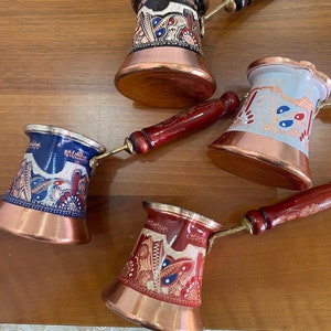 Handmade Turkish Copper Coffee Pot, Turkish-greek-arabic-moroccan ...