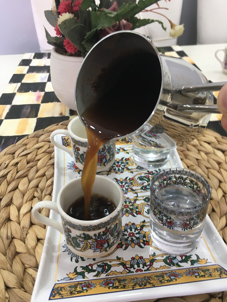 Ceramic Turkish Coffee Cups Set Coffee Cup With Water Glass - Etsy