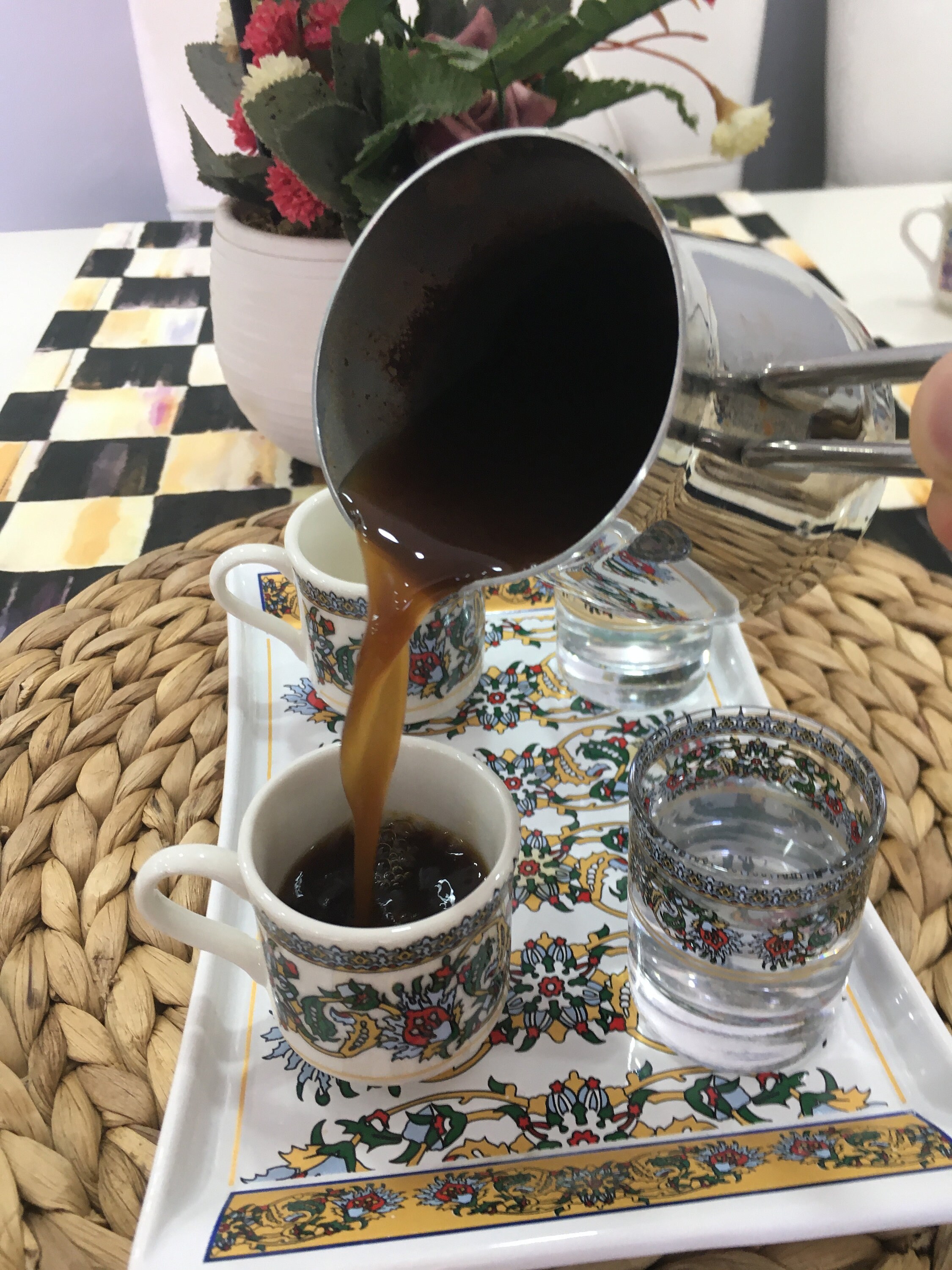 Ceramic Turkish Coffee Cups Set Coffee Cup With Water Glass - Etsy