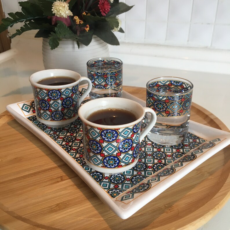 Turkish Coffee Serving Set Arabic Coffee Set Porcelain - Etsy