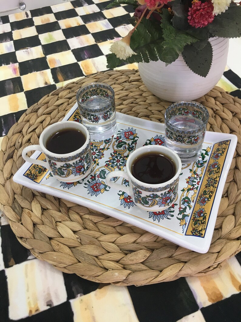 Ceramic Turkish Coffee Cups Set Coffee Cup With Water Glass - Etsy
