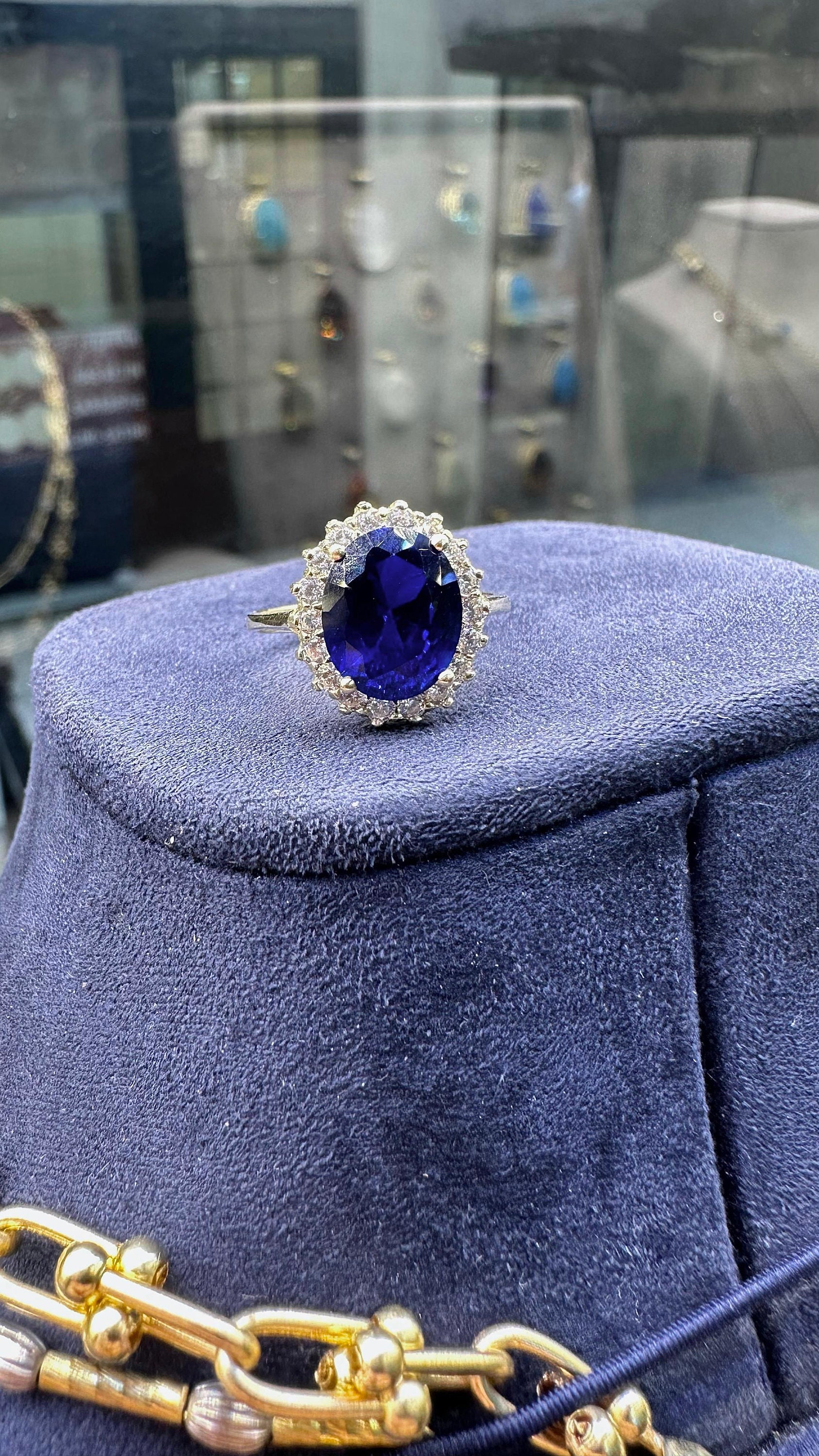 14K Solid Gold Sapphire Ring, 14K Handmade Ring, 18K Vintage Ring ...