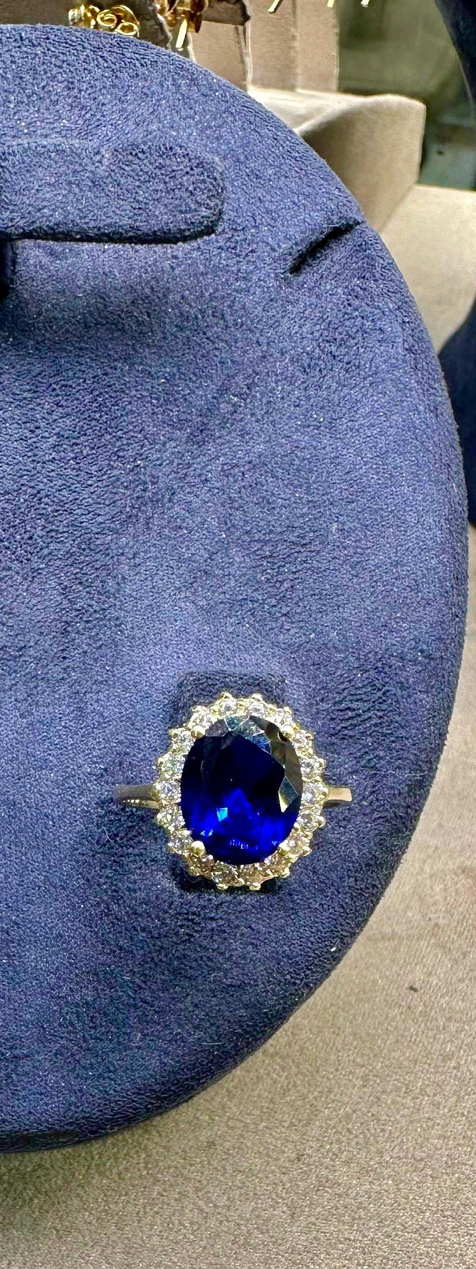 14K Solid Gold Sapphire Ring, 14K Handmade Ring, 18K Vintage Ring ...