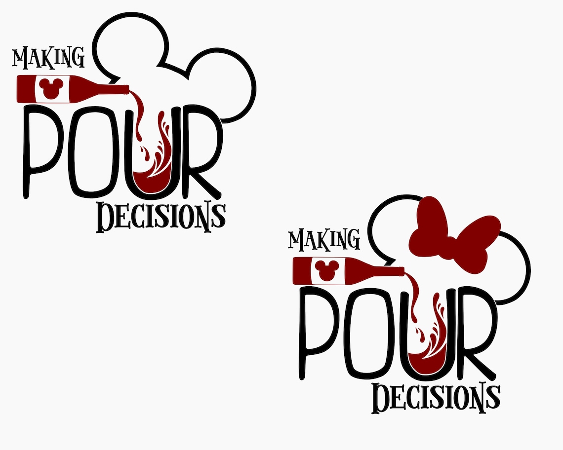Making Pour Decisions Svg Epcot Drinking Around the World - Etsy