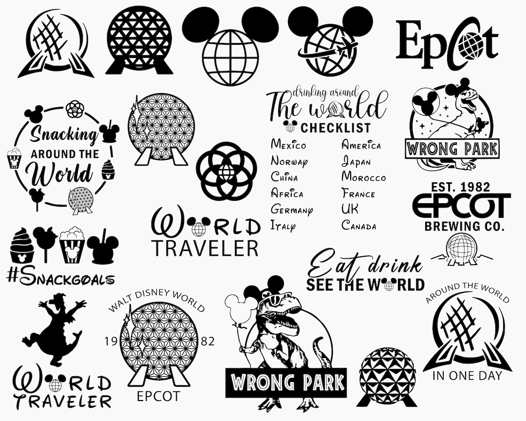 Epcot Svg Bundle, Epcot Png Bundle, Epcot Drink Around the World Svg ...