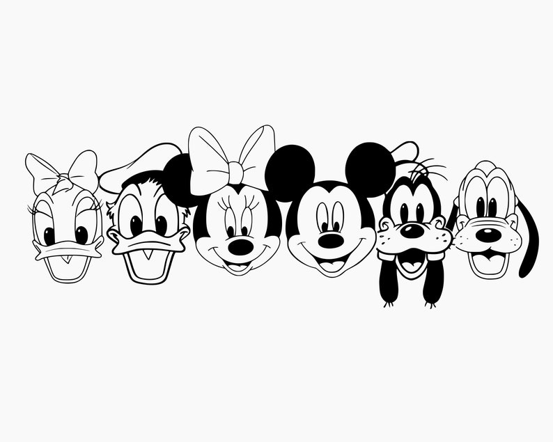 Mickey and Friends Svg, Png, Dxf, Eps, Cutting Machines, Print ...
