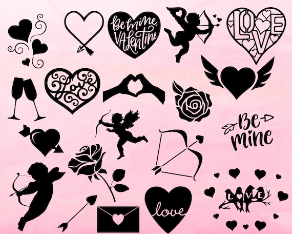 Valentines Day SVG Bundle Valentines Svg Files Valentine Cut | Etsy