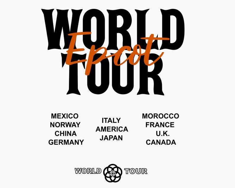 Epcot World Tour Svg Epcot Drink Around the World Svg Family - Etsy