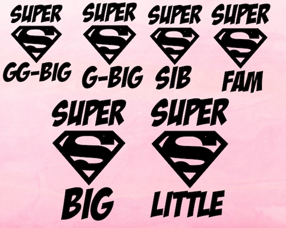 Superhero Big Little SVG Bundle Sorority Svg Files Big | Etsy