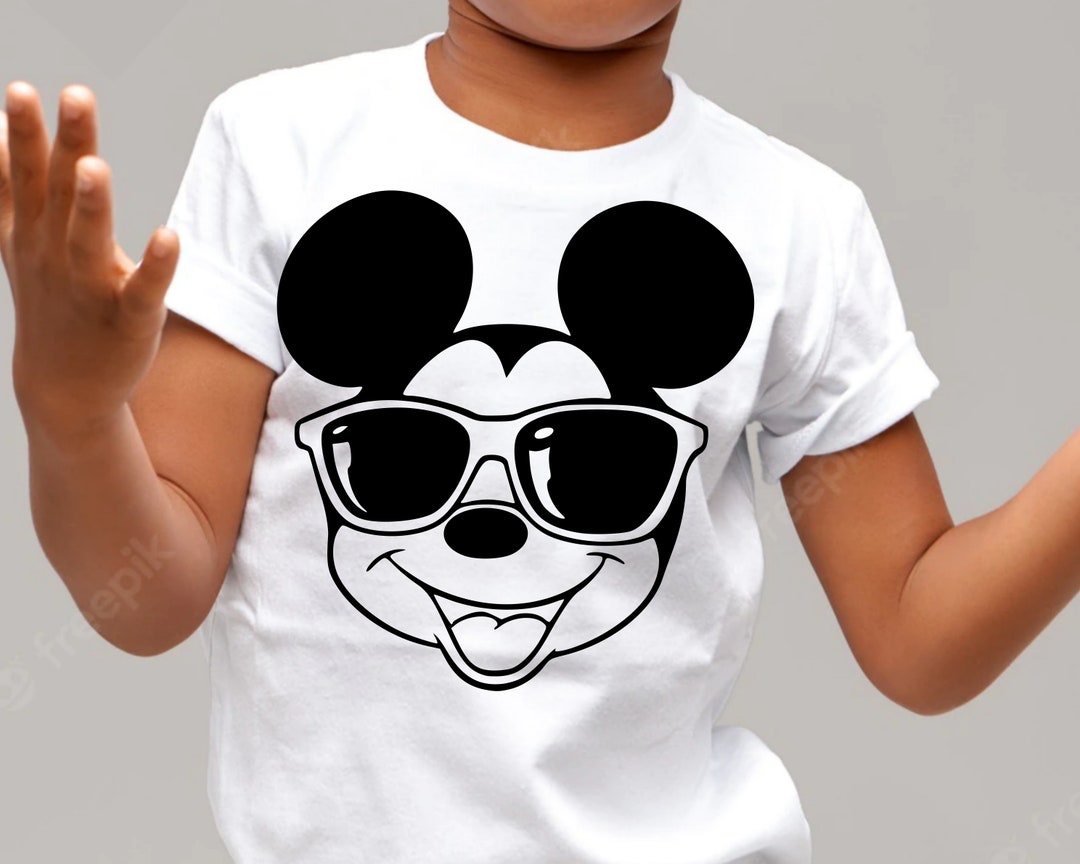 Mickey With Sunglasses Svg, Png, Dxf, Eps, Cutting Machines, Print ...