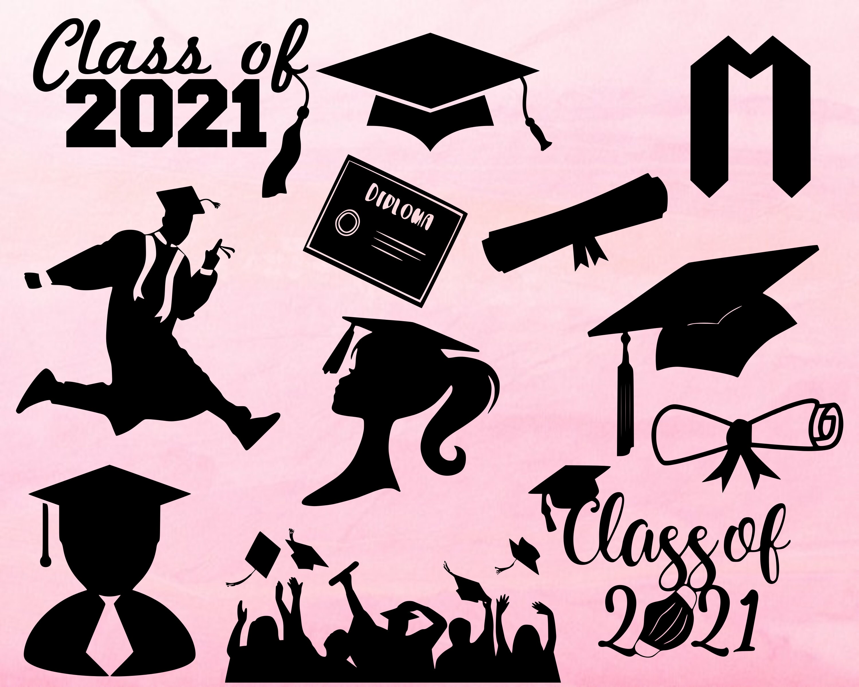Graduation SVG Bundle Graduation Svg Files Class of 2021 Cut | Etsy