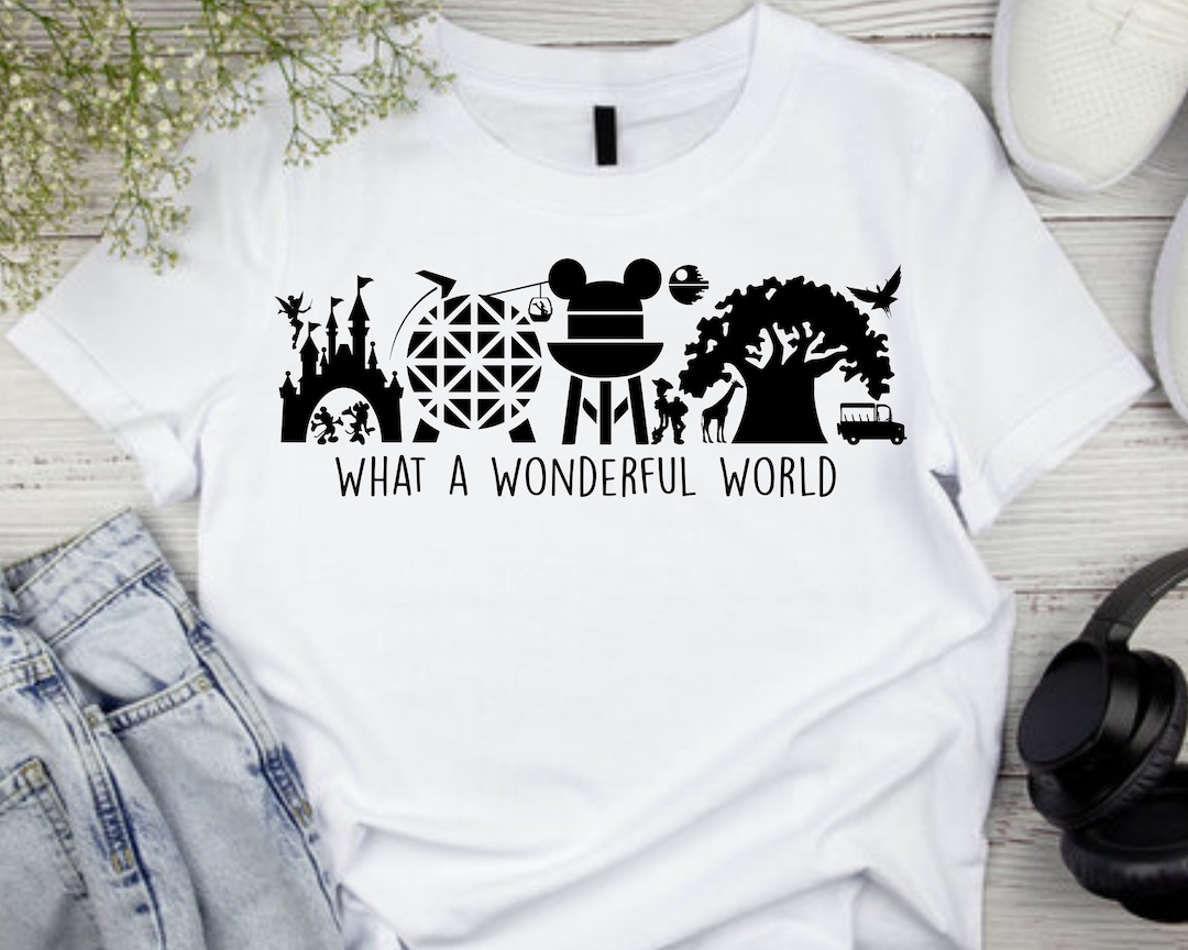 What a Wonderful World Svg, Theme Park Vacation, Svg, Png, Dxf, Eps ...