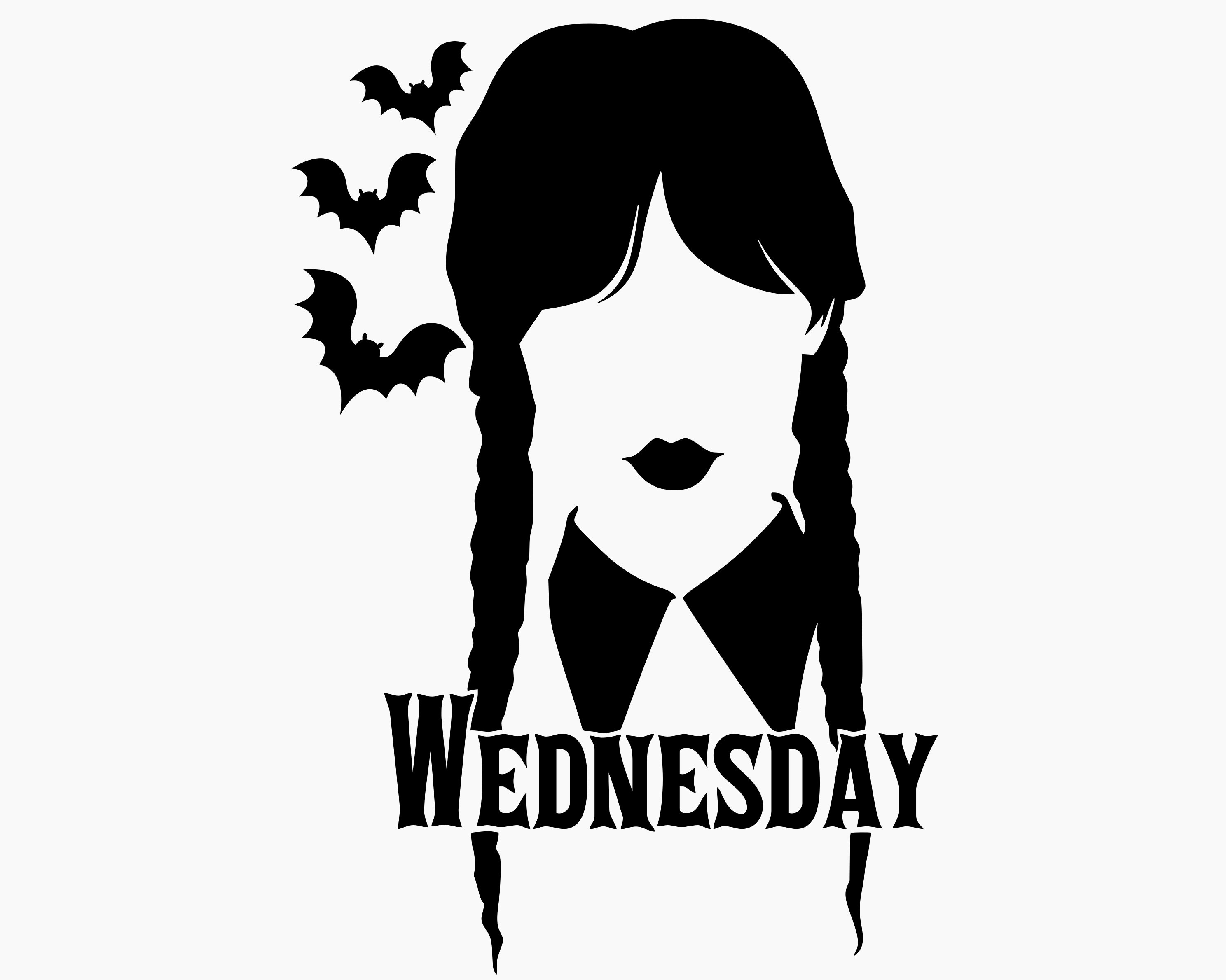 Wednesday SVG Wednesday Png Eps Dxf and PNG Cutting - Etsy UK