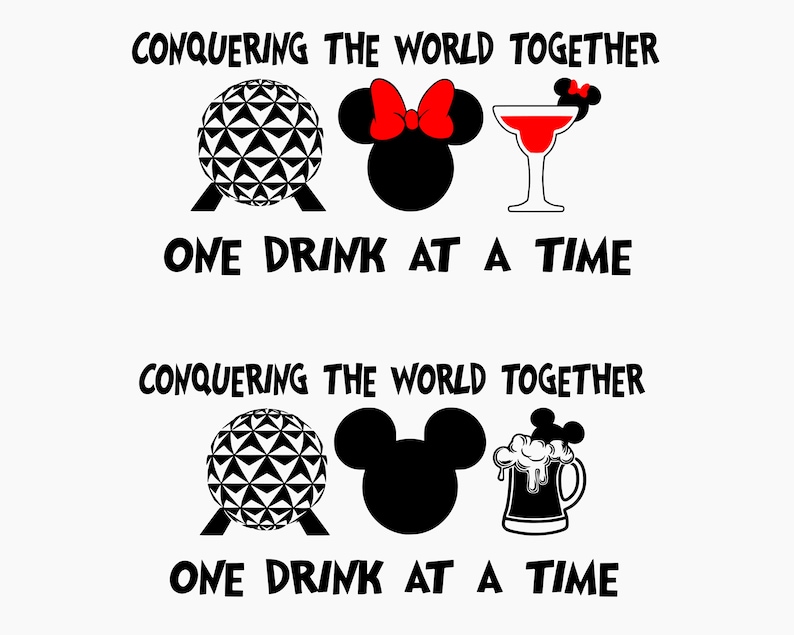 Epcot Drink Around the World Svg Conquering the World - Etsy
