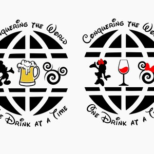 Epcot Drink Around the World Svg, Conquering the World One Drink at a ...