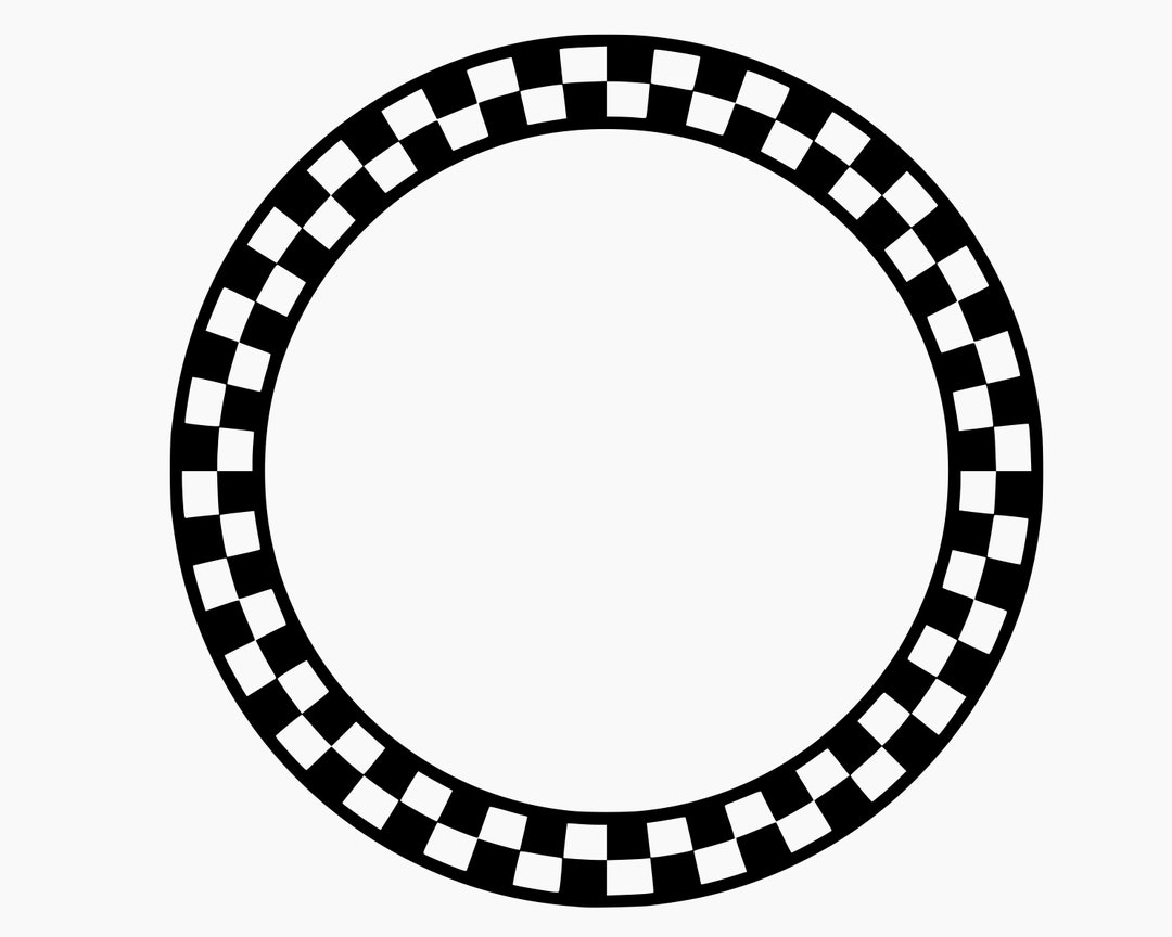 Checkered Round Frame Svg, Round Checkered Frame Svg, Checkered ...
